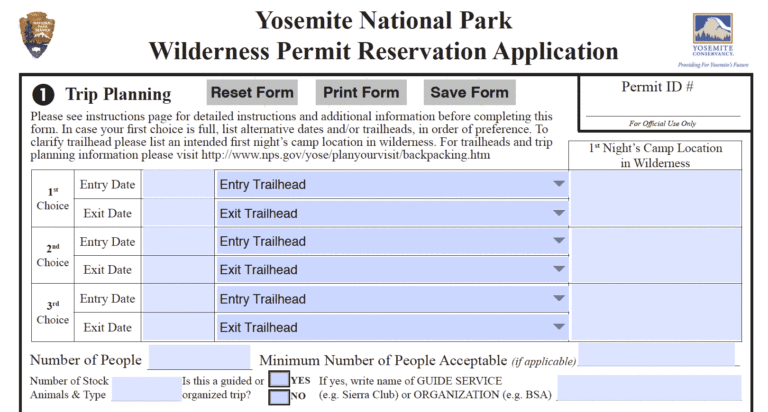 Yosemite wilderness permits • James Kaiser